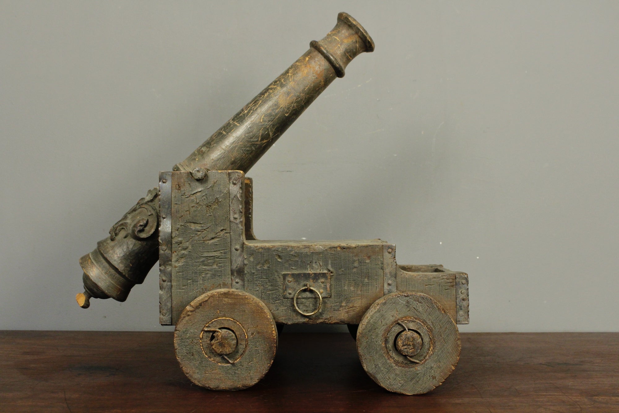 Antique Wooden Toy Cannon – Furnish Green